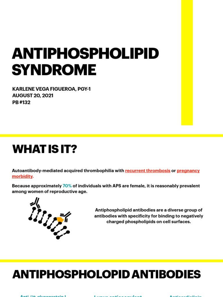 Antiphospholipid Syndrome | PDF | Medical Specialties | Hematology