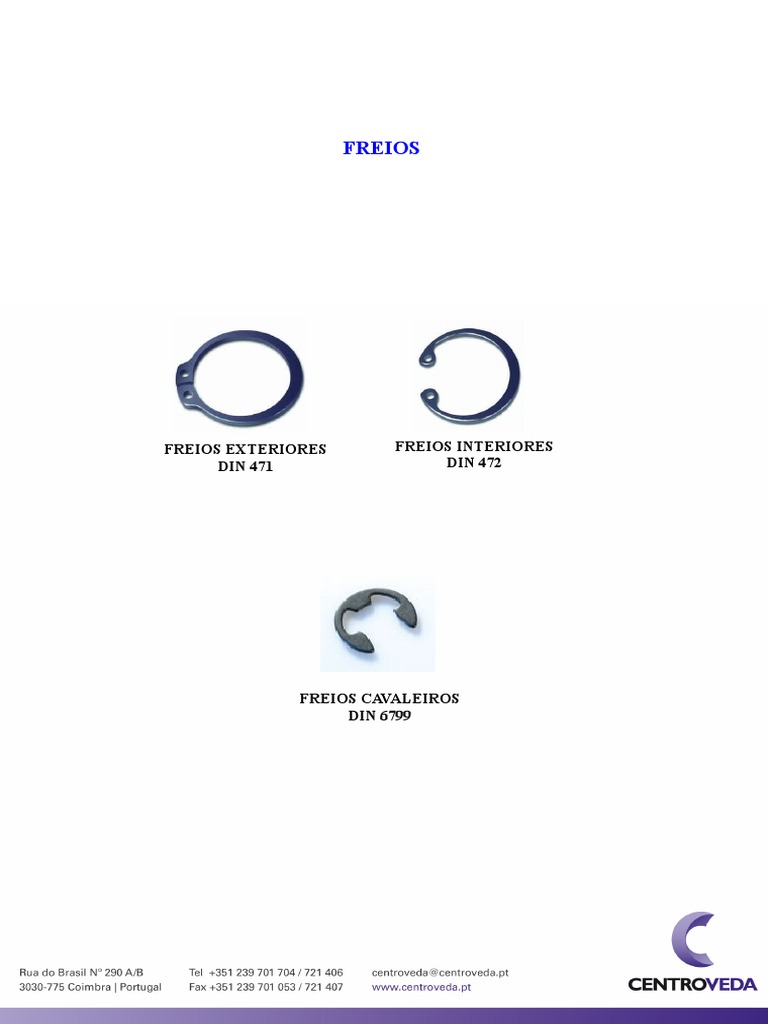 Tabela de Freios DIN 471 e 6799 | PDF | Tecnologia e Engenharia