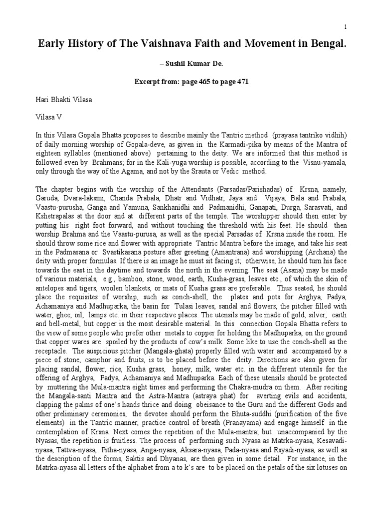 Vaishnav Bhakti in Bengal: Early Practices | PDF | Krishna | Hinduism