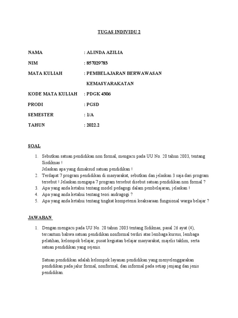 Tugas Individu 2 PBK | PDF