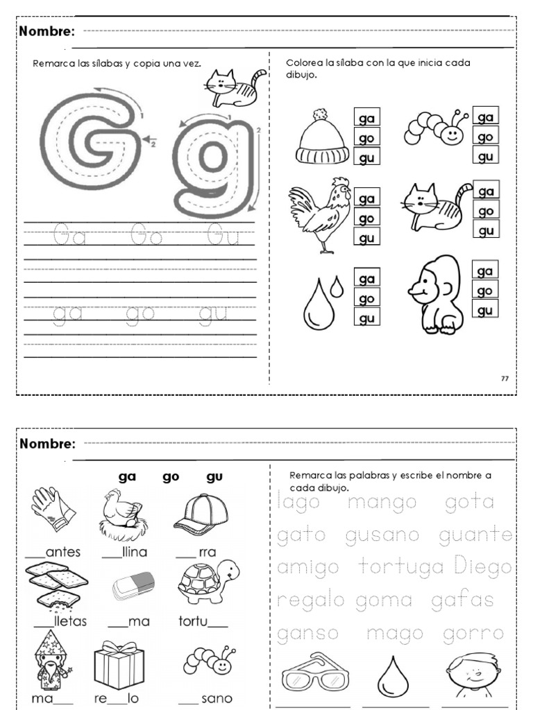 Letras G, H, CH | PDF