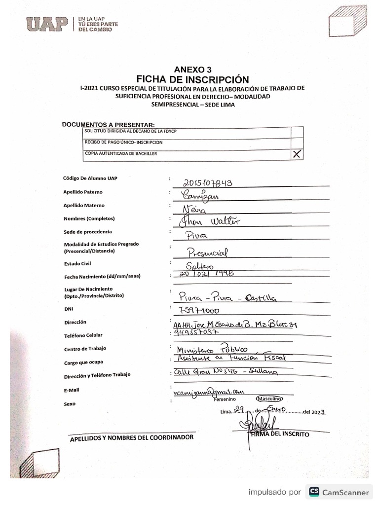 Jhon Walter Camizan Neira | PDF