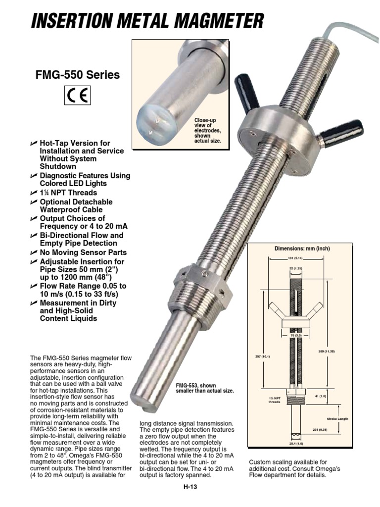 FMG 550 | PDF | Flow Measurement | Pipe (Fluid Conveyance)