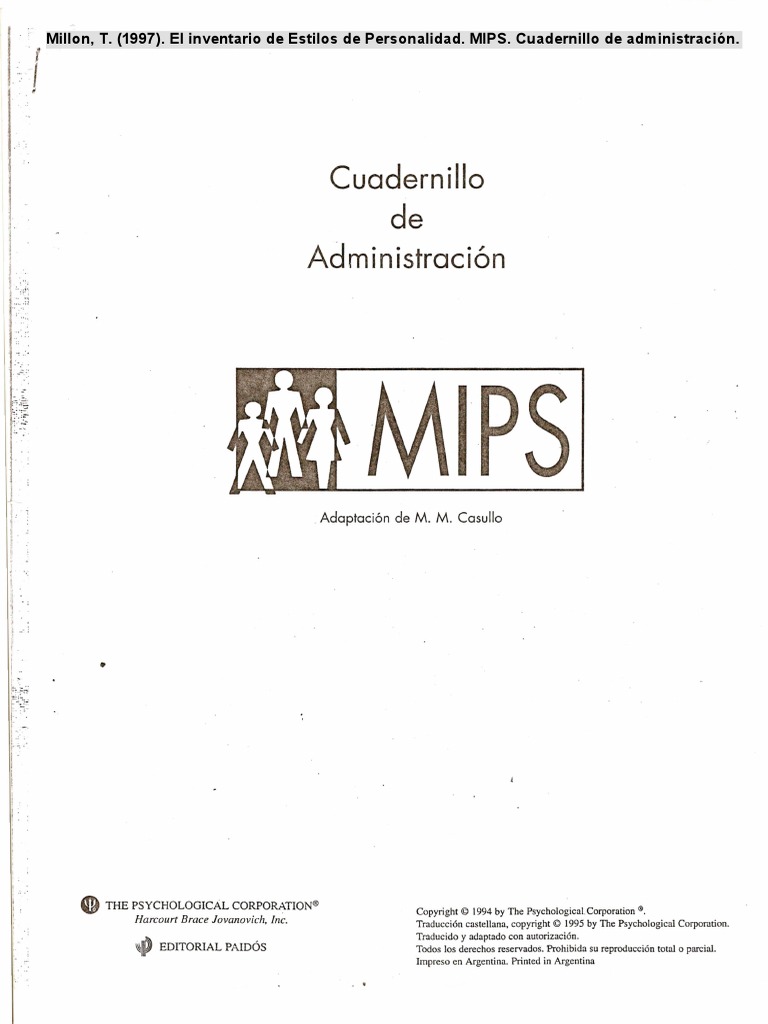 Cuadernillo MIPS | PDF