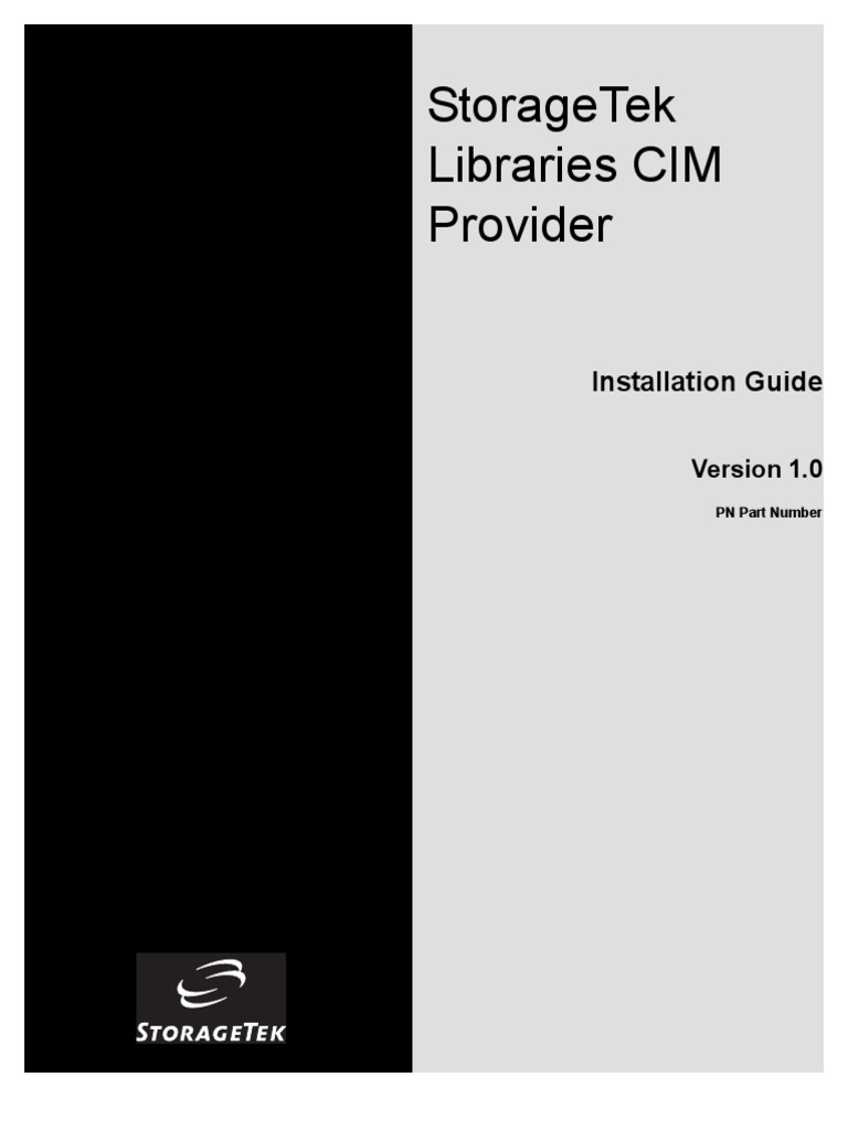 Storagetek Libraries Cim Provider: Installation Guide | PDF | Computer ...