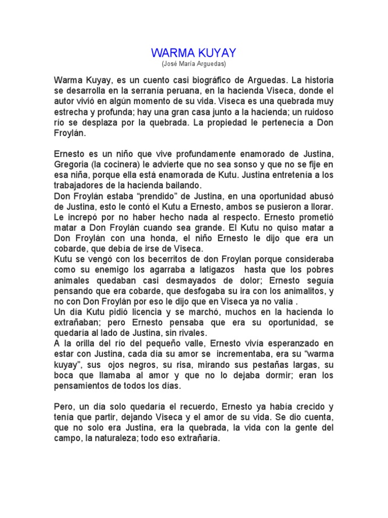 Warma Kuyay | PDF