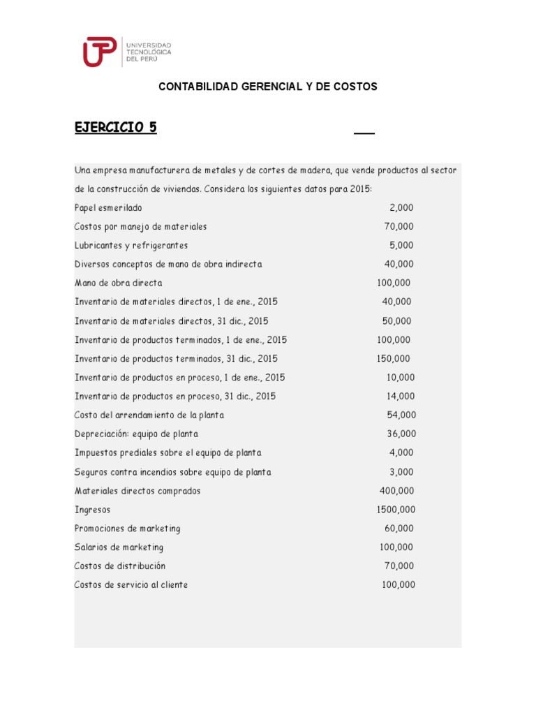 S03.s1 COSTOS Ejercicio 5-6 | PDF