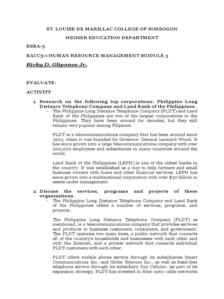 Module 3 - Human Resource Management | PDF | Employment ...