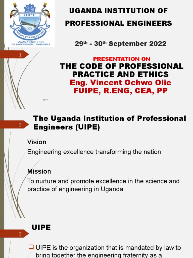 Code of Ethics For UIPE Members | PDF | Engineering | Engineer