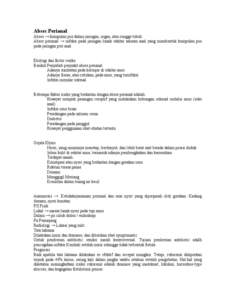 Abses Perianal | PDF