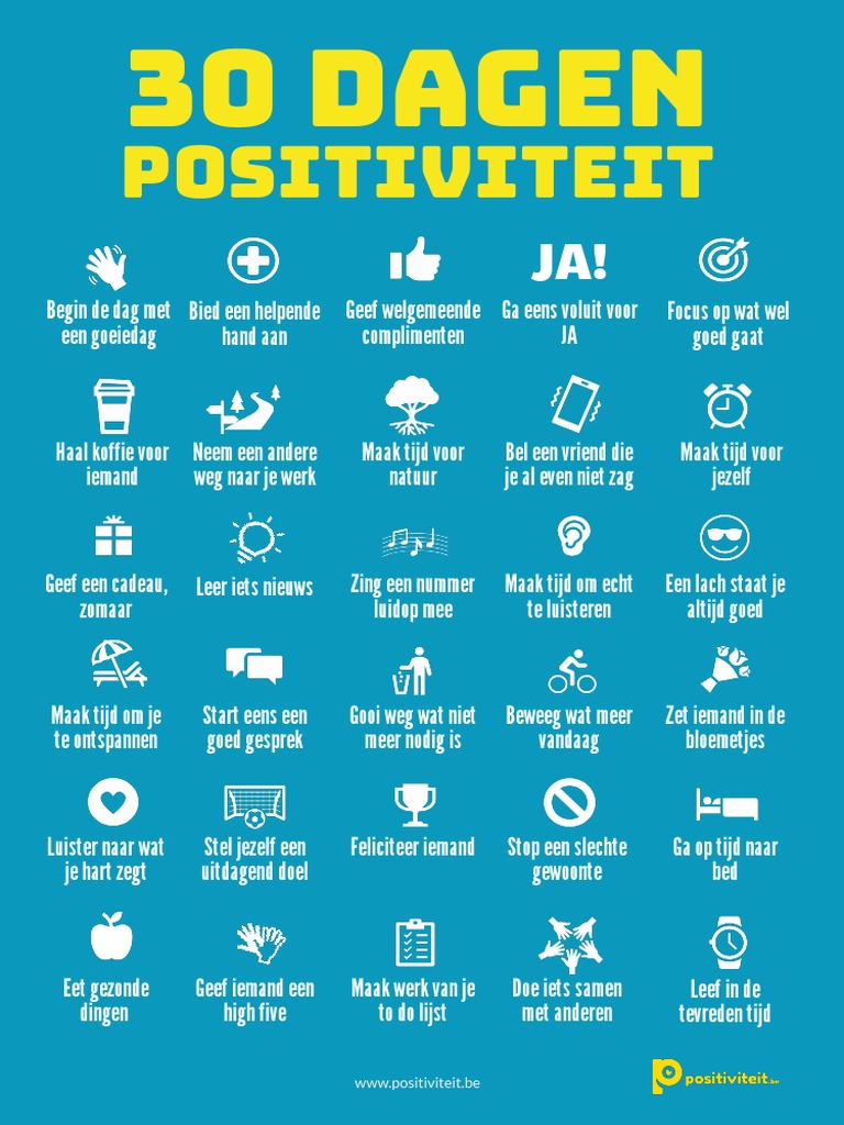 Poster 30 Dagen Positiviteit by Positiviteit Be 1602019517 | PDF