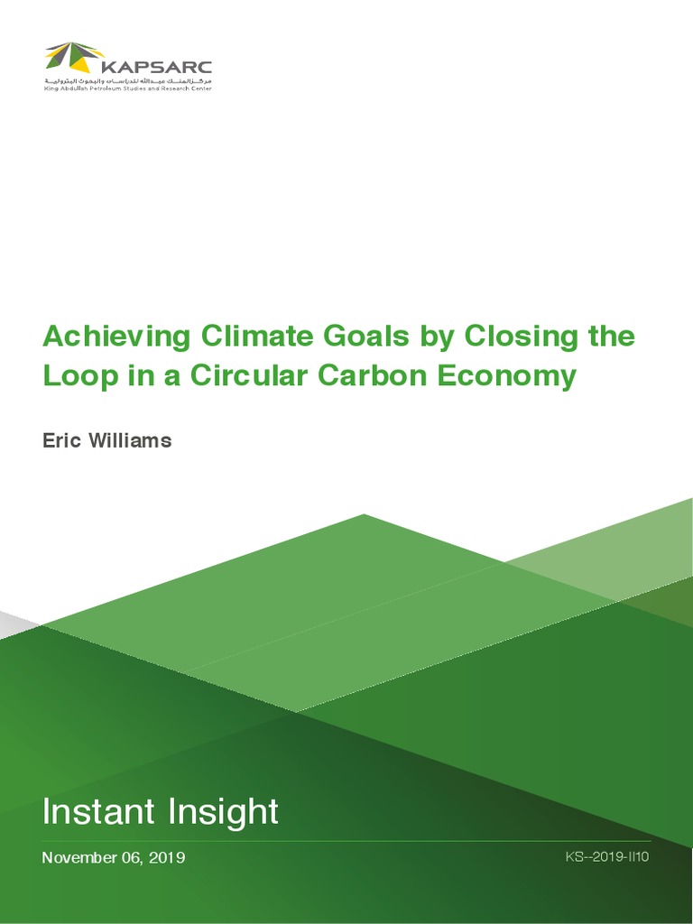 Achieving Climate Goals by Closing The Loop in A Circular Carbon Economy | Download Free PDF ...