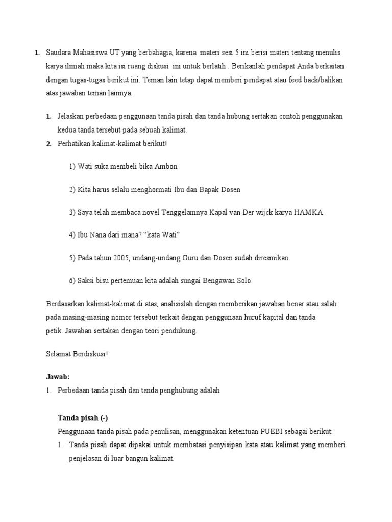 Diskusi 5 Bahasa Indonesia | PDF