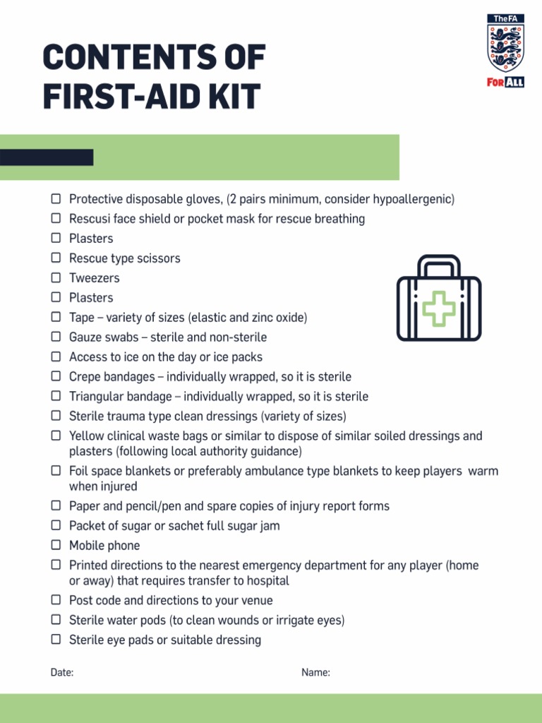 Contents of First Aid Kit | PDF