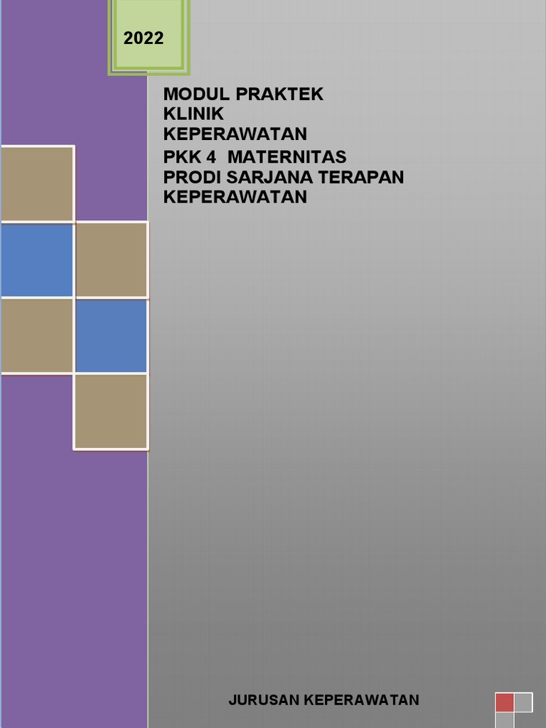 2022 Modul Praktek Klinik Keperawatan PKK 4 Maternitas Prodi Sarjana Terapan Keperawatan | PDF