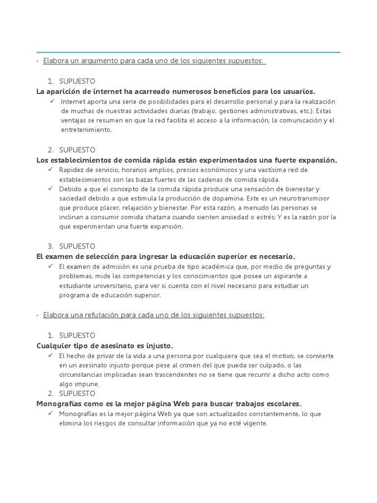 Argumentos y Refutaciones Cotidianas | PDF