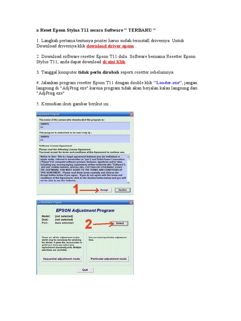 RESET_EPSON_T11 | PDF