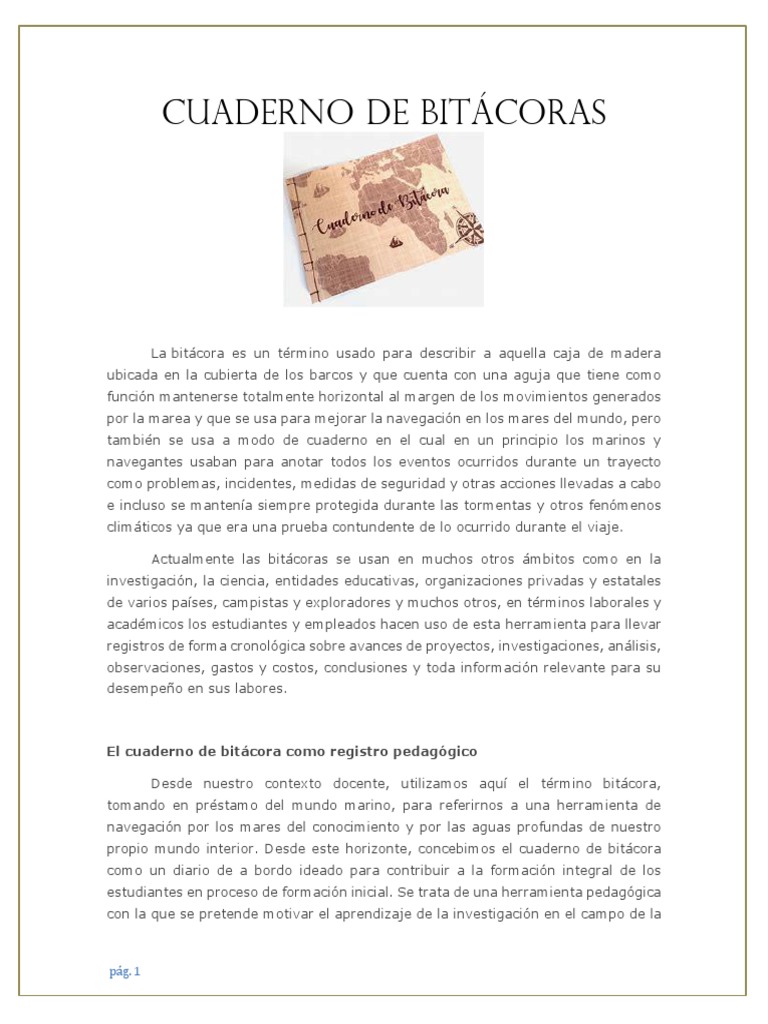 Cuaderno de Bitacora | PDF | Blog | Herramientas