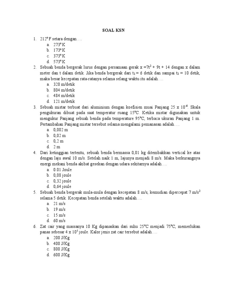 Soal KSN-2 | PDF
