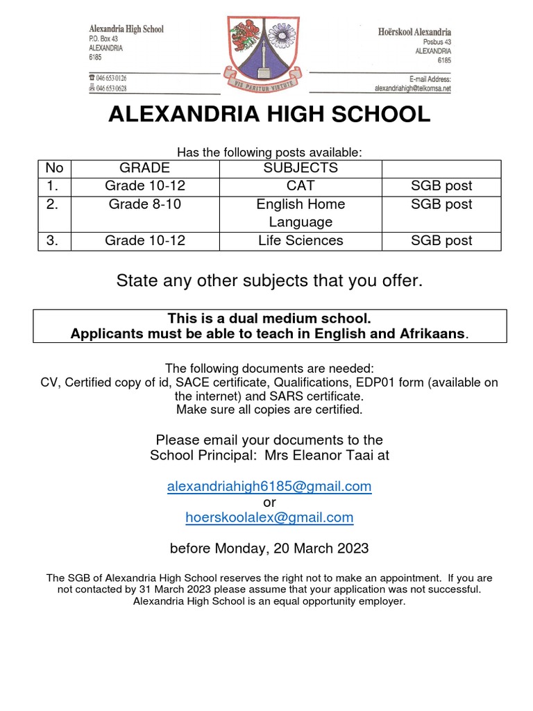 2023 Advert Teachers | PDF