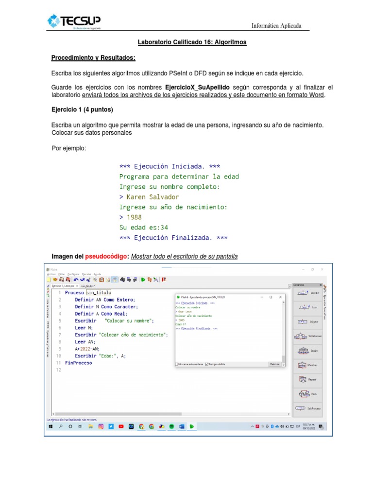 Lab 16 Algoritmos - C10 - OmarLeon | PDF | Algoritmos | Informática