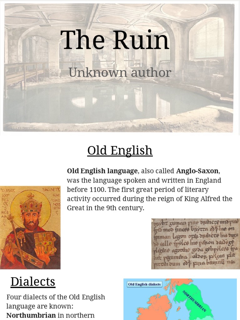 The Ruin - Analyzing an Old English Poem | PDF | English Language ...