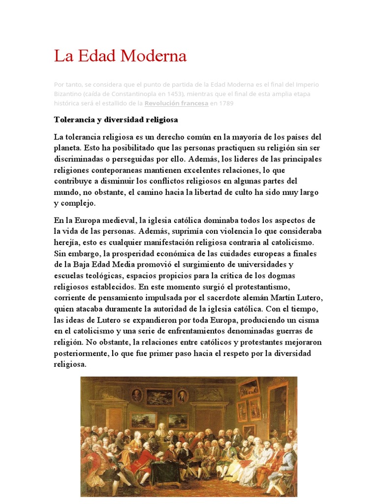 La Edad Moderna | PDF