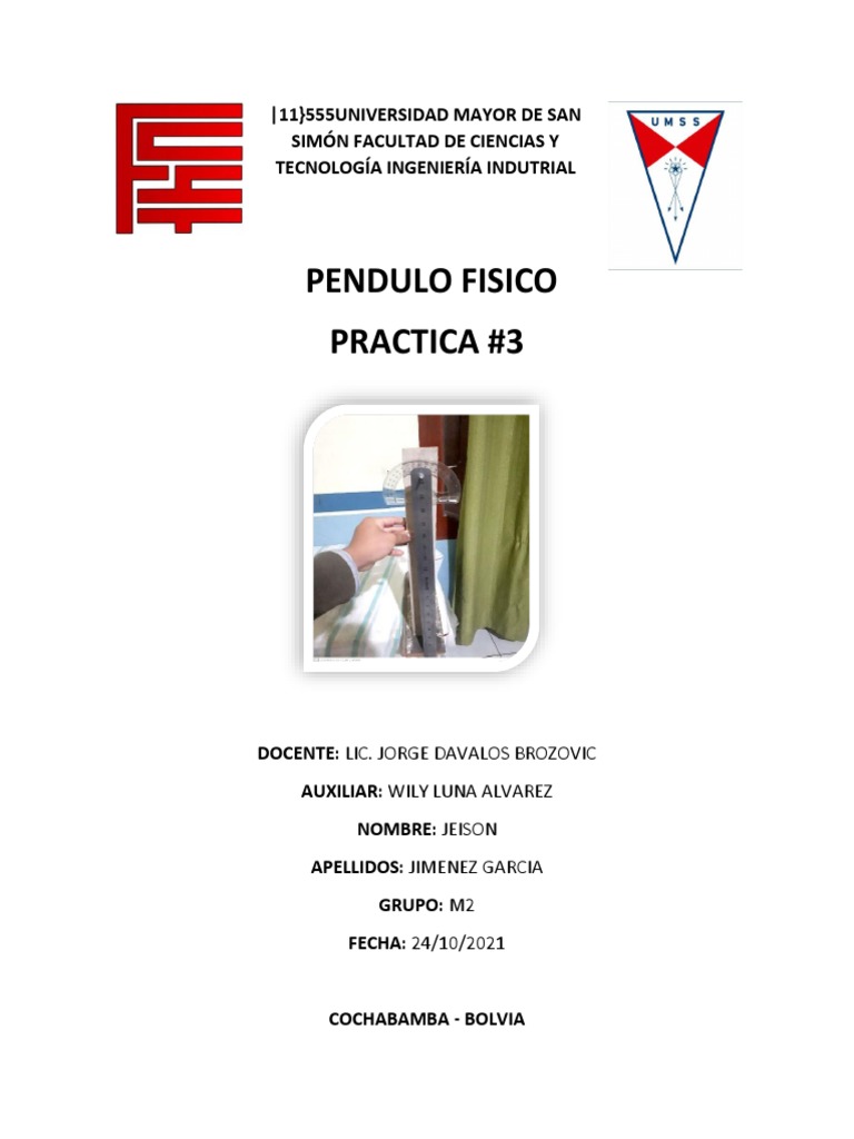 Pendulo Fisico | PDF | Péndulo | Masa