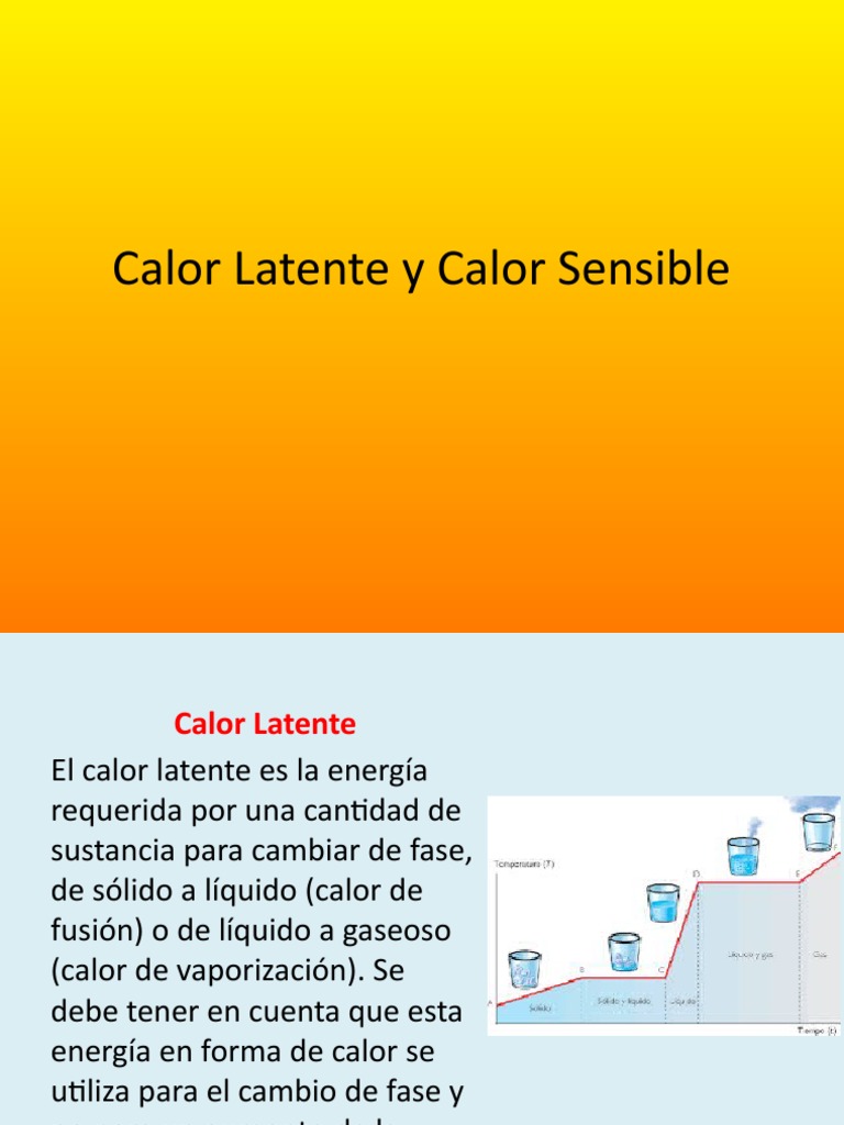 Calor Latente y Calor Sensible | PDF | Entalpía | Calor latente