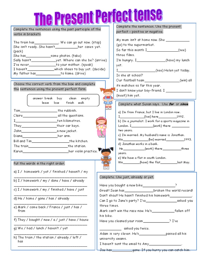 Present Perfect Practice | Download Free PDF | Linguistic Typology | Syntax
