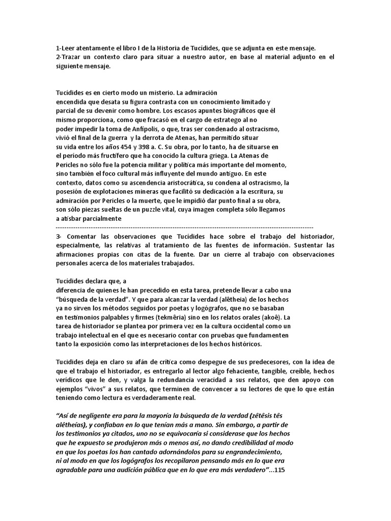 Tucidides | PDF | Tucídides | Verdad