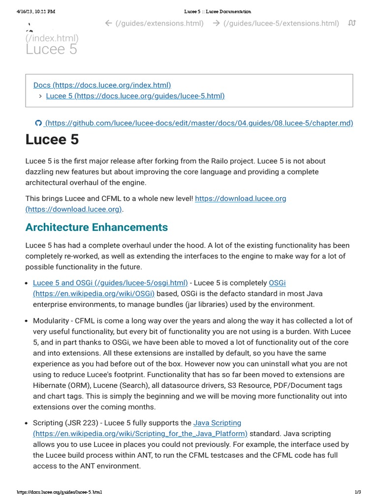 Lucee 5 - Lucee Documentation | PDF | Anonymous Function | Java (Programming Language)