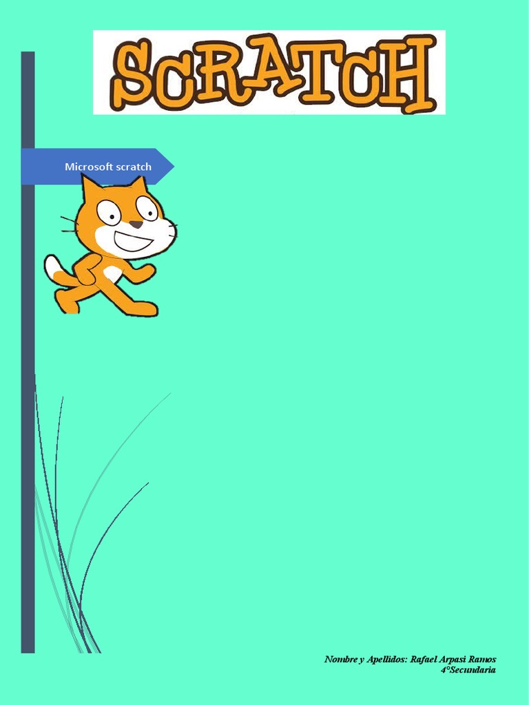 Microsoft Scratch: Nombre y Apellidos: Rafael Arpasi Ramos | PDF