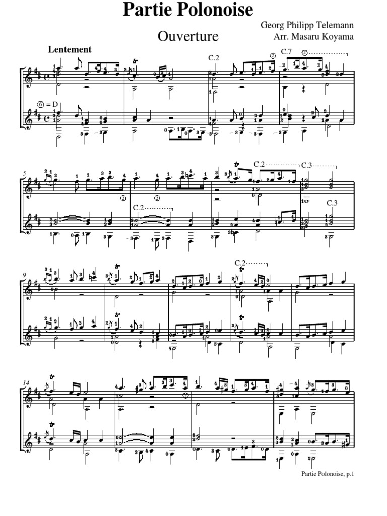 Georg Philipp Telemann - Partie Polonoise | PDF | Théorie (échecs) | Échecs