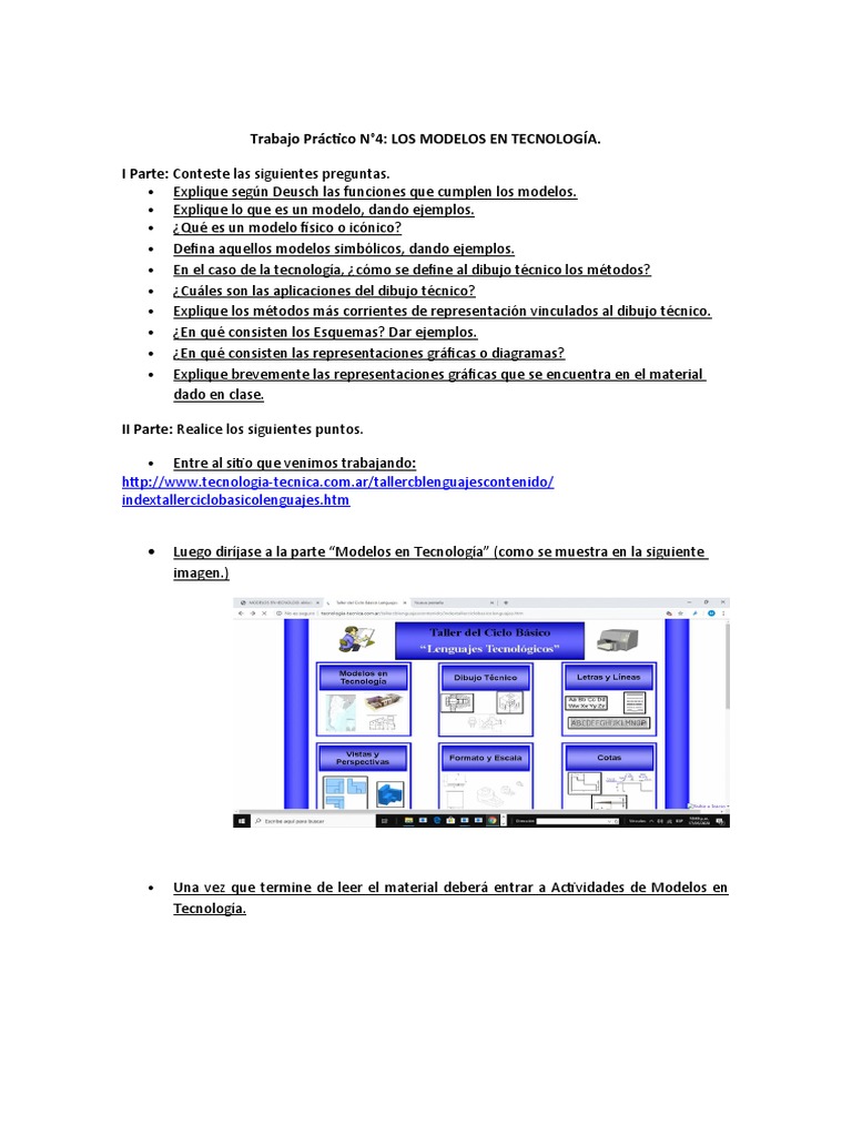 TP N°4 Los Modelos en Tecnología | PDF | Dibujo | Geometría