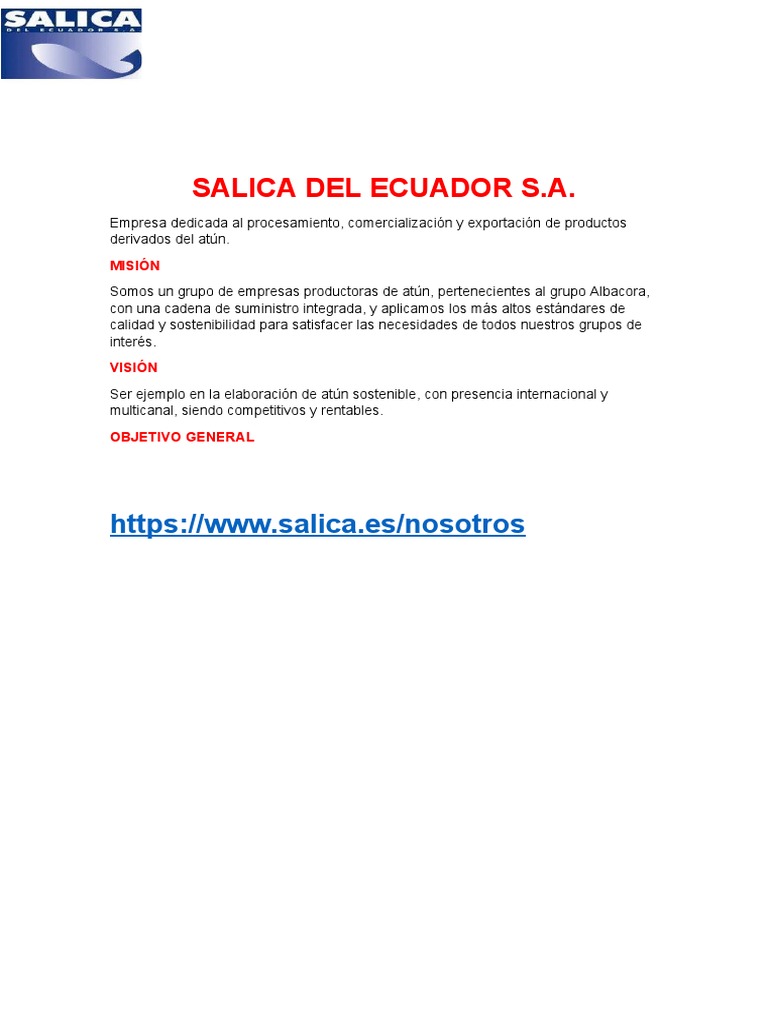 Salica Del Ecuador | PDF