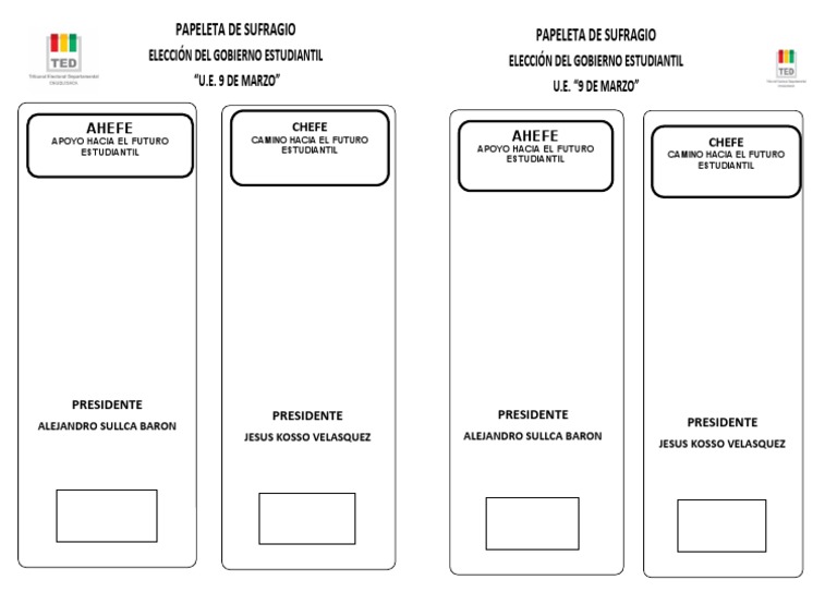 Modelo de Papeleta | PDF