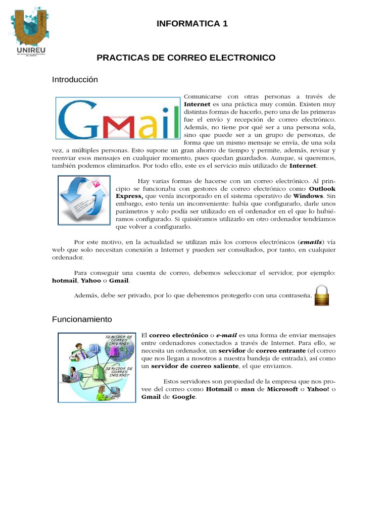 Practica Correo | PDF | Contraseña | Gmail