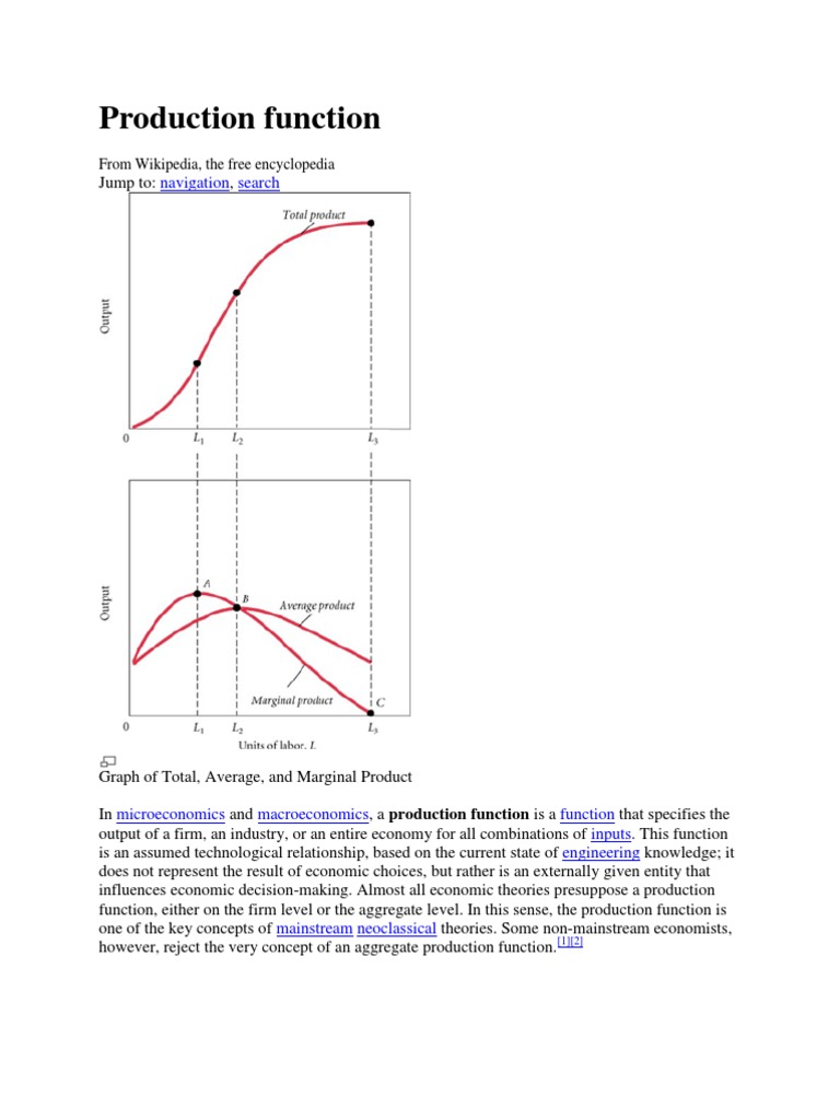 Understanding Production Functions: An Analysis of the Key Relationships Between Inputs and ...