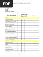 PDI Inspection Form | PDF | Machines | Wheeled Vehicles