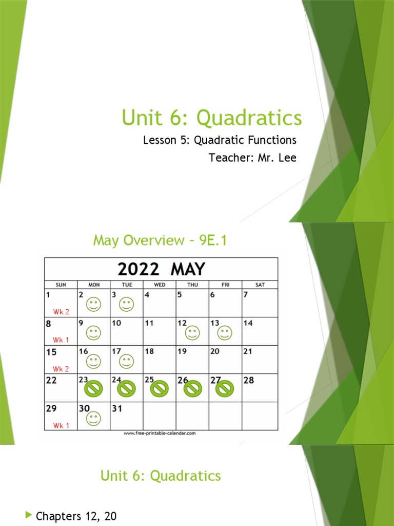 6.5 - Quadratic Functions | Download Free PDF | Quadratic Equation ...