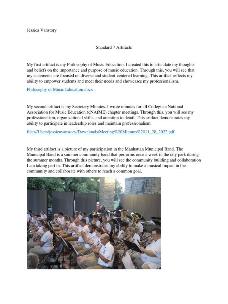 Standard 7 Artifacts | PDF