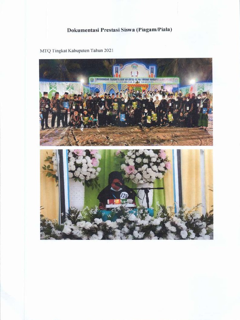 Dokumentasi Prestasi Siswa (Piagam/Piala) : MTO Tingkat Kabupaten Tahun ...