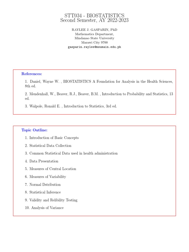 STT034 Lecture | PDF | Statistics | Level Of Measurement