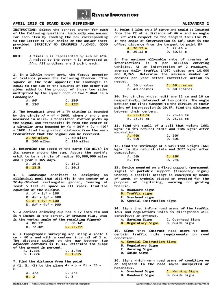 Alejandro 2 | PDF | Road | Tangent