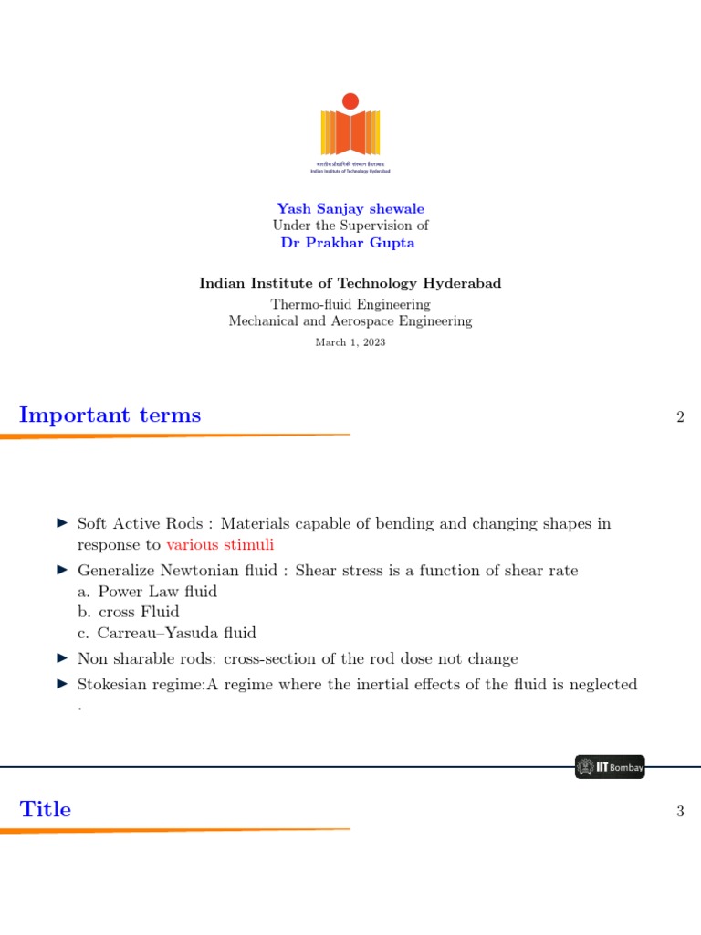 IIT Bombay Unofficial LaTeX Beamer Presentation Template 1 | PDF | Stress (Mechanics) | Shear Stress