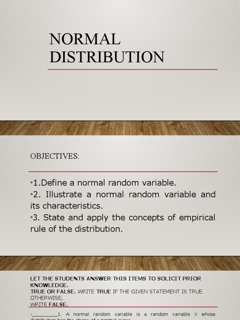 Normal Distribution | PDF | Normal Distribution | Standard Deviation
