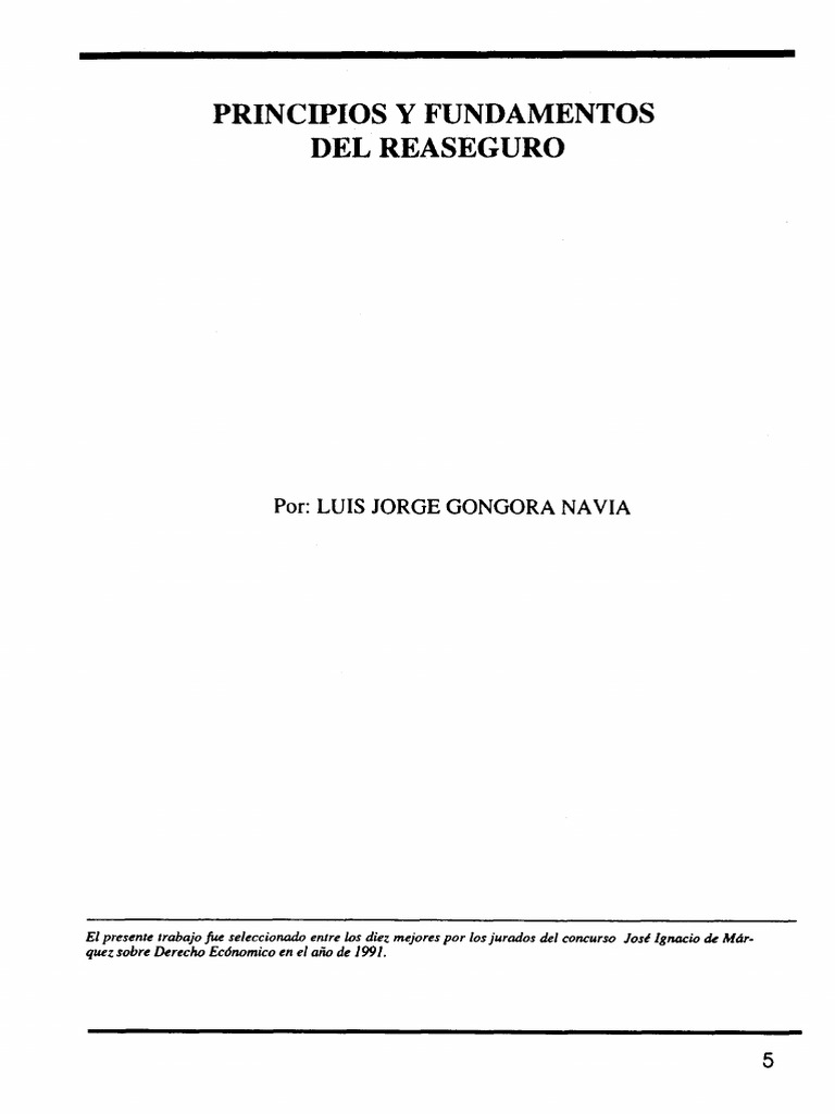 Principios-Y-Fundamentos Del Reaseguro | PDF | Reaseguro | Seguro