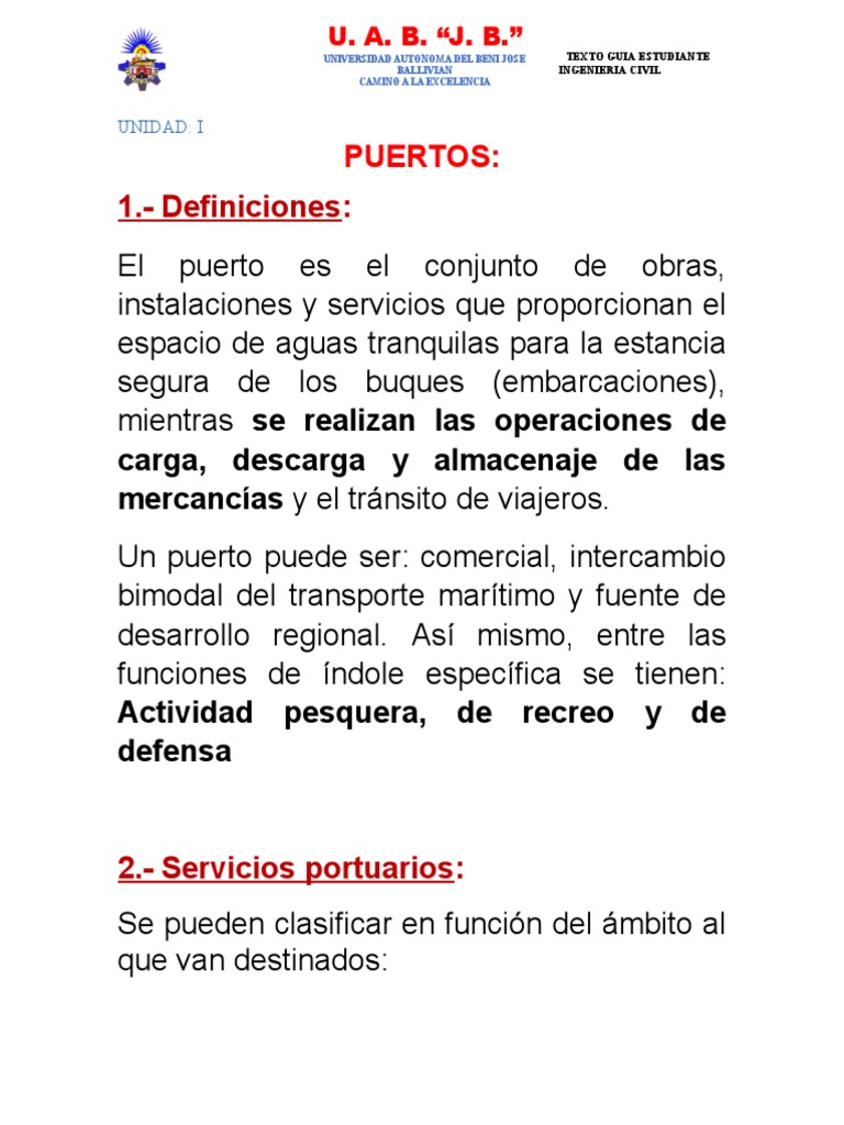 Unidad I Puertos 1 Pdf Puerto