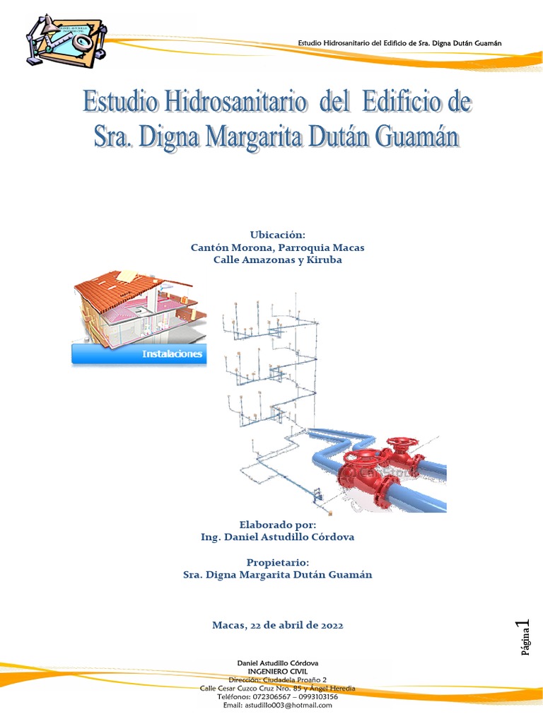 Hidrosanitario Edificio DG | PDF | Presupuesto | Agua